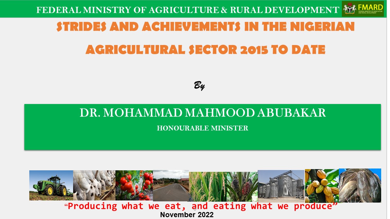 AGRICULTURE | PMB SCORECARD